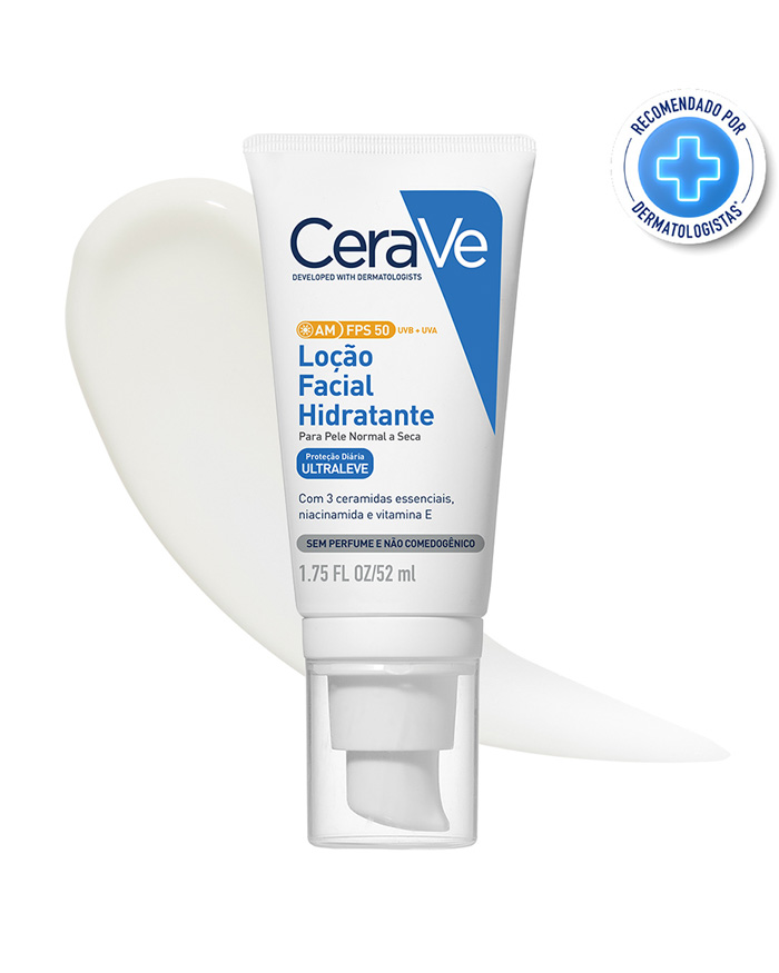Hidratante Facial FPS 50 Para Pele Normal A Seca CeraVe Hidratante Facial FPS 50 Para Pele Normal A Seca CeraVe